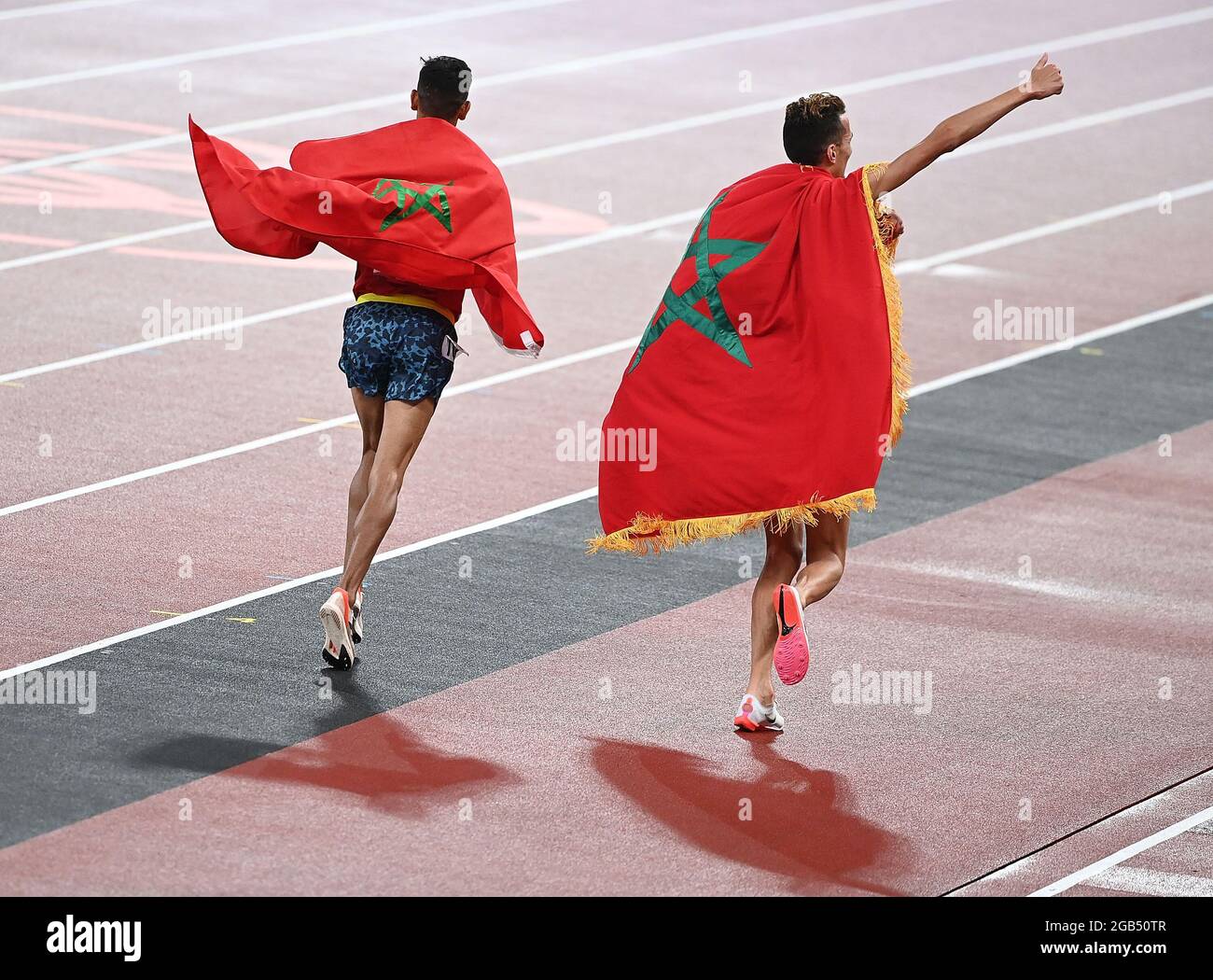 Tokyo, Japan. 2nd Aug, 2021. Soufiane El Bakkali (R) of Morocco ...