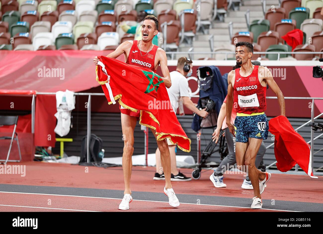 Tokyo, Japan. 2nd Aug, 2021. Soufiane El Bakkali (L) of Morocco ...
