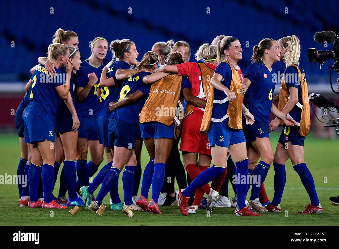 YOKOHAMA, JAPAN - JUNE 15: Filippa Angeldal of Sweden, Kosovare Asllani ...