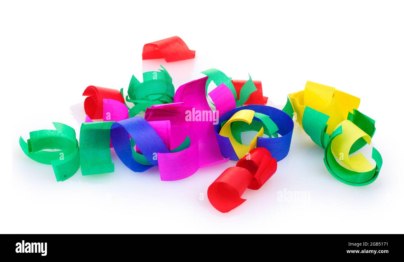 colorful confetti isolated on white Stock Photo - Alamy
