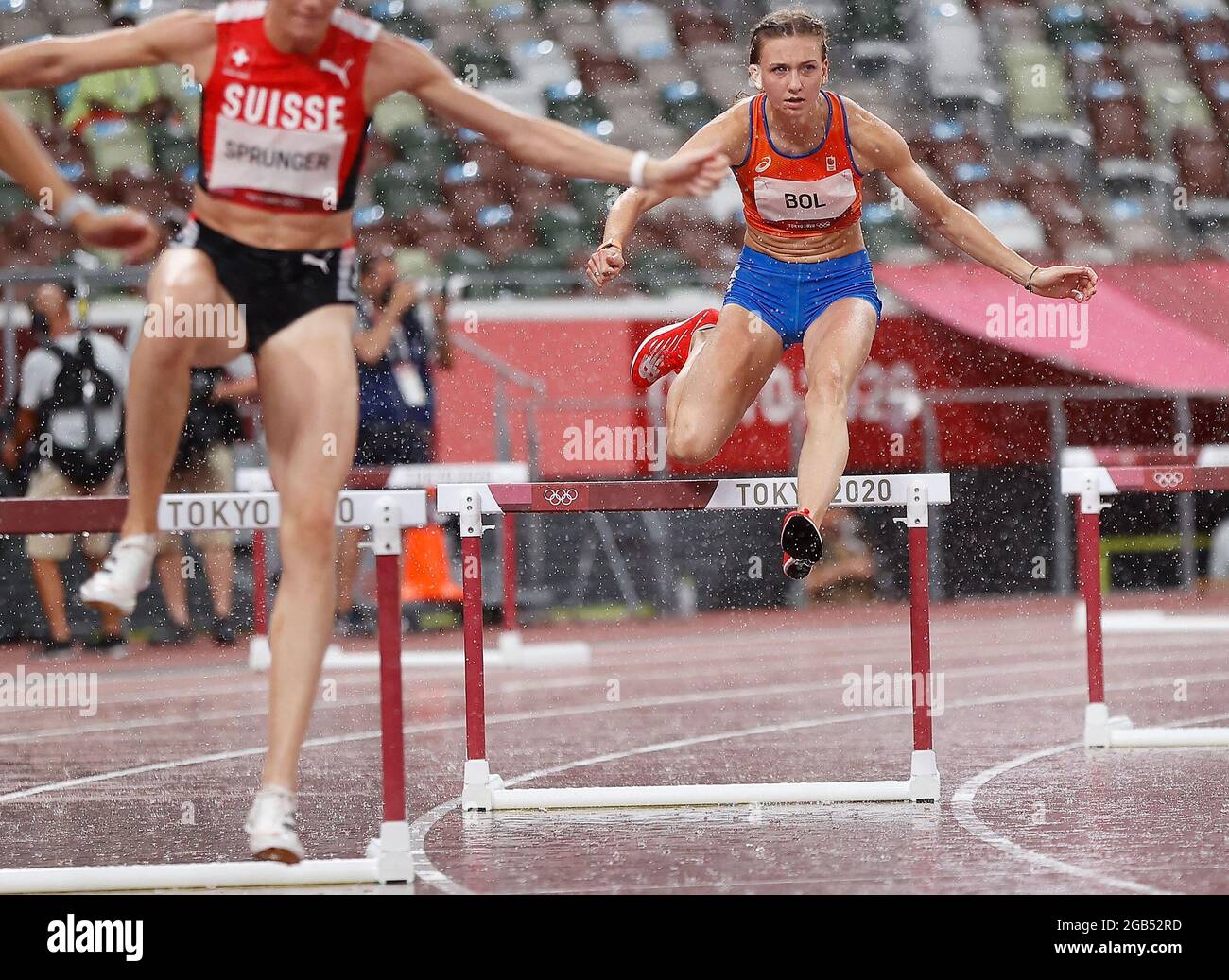 Tokyo, Japan. 2nd Aug, 2021. Femke Bol (R) of the Netherlands competes ...