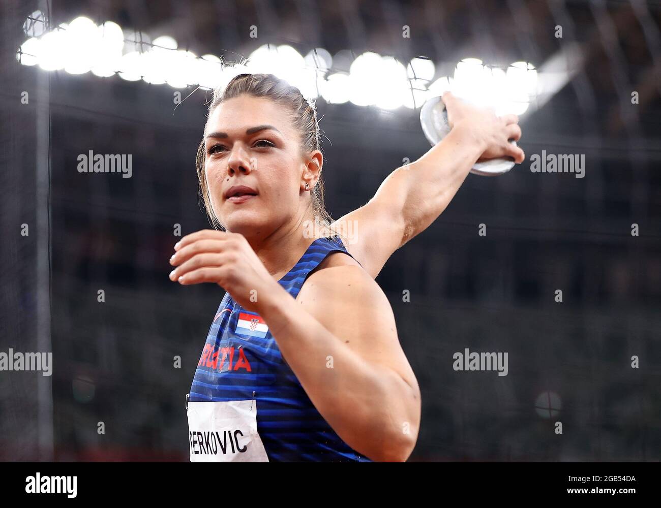 Tokyo, Japan. 2nd Aug, 2021. Sandra Perkovic of Croatia competes during ...