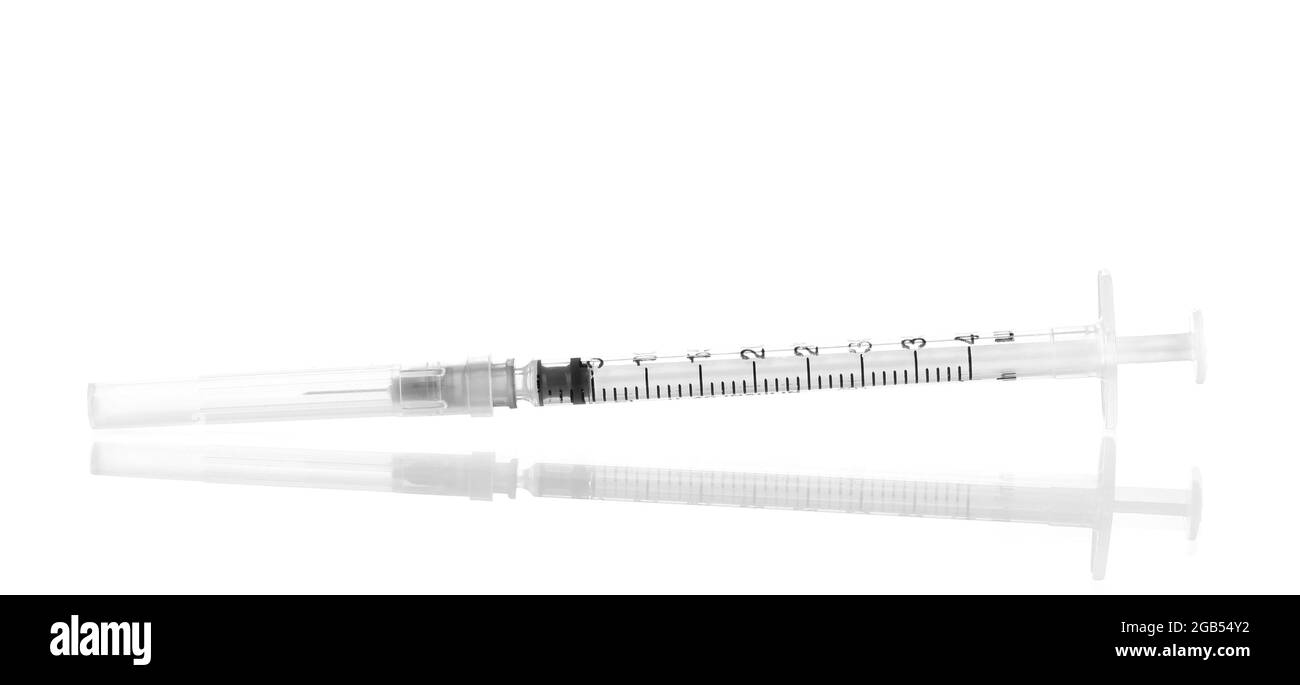 Insulin syringe isolated on white Stock Photo - Alamy