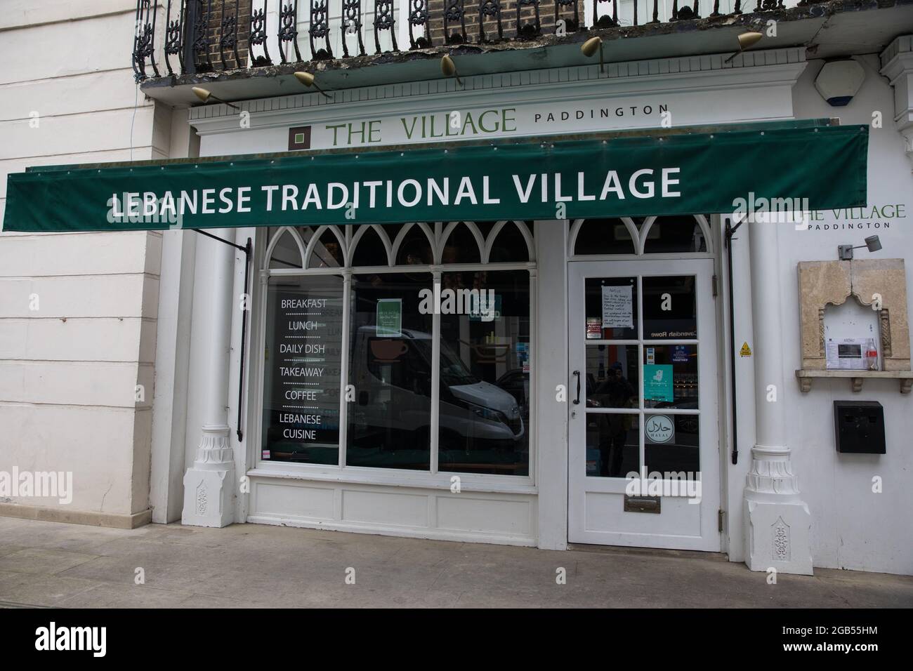London, UK. 30th July, 2021. A Lebanese restaurant in Paddington is ...