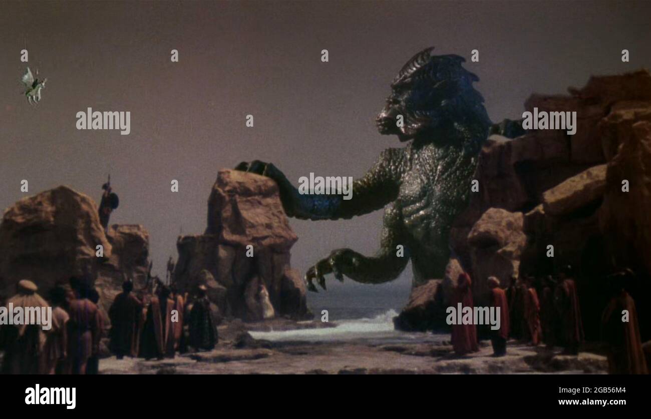 Los Angeles.CA.USA. Harry Hamlin, Judi Bowker and The Kraken in a scene ...