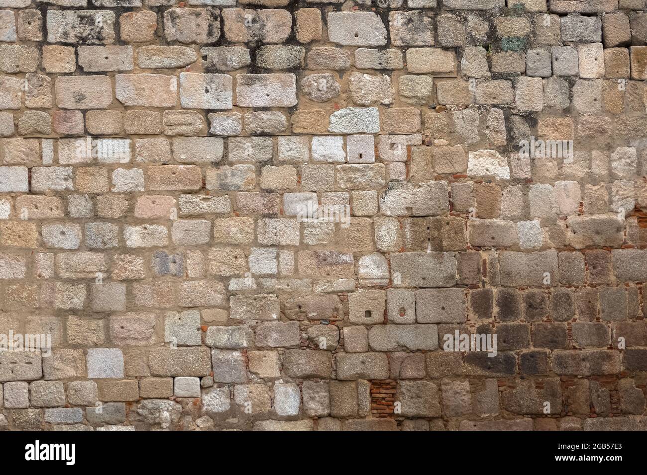 Architecture textures, detailed and rustic of irregular paired masonry ...