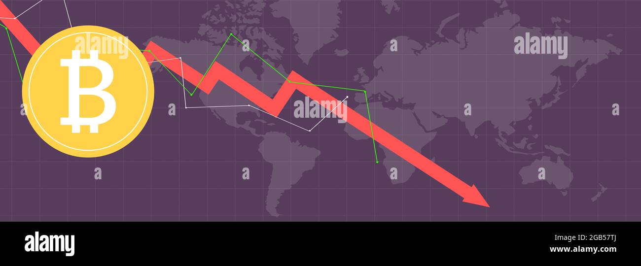 Bitcoin on multicolored metrics and charts on multicolored backgrounds ...