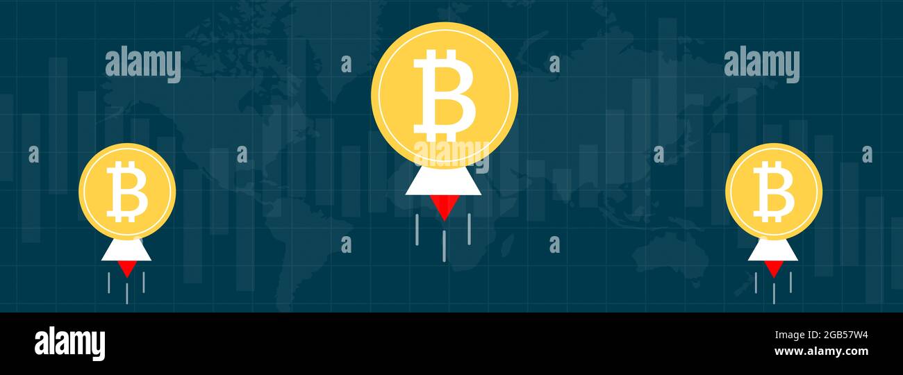 Bitcoin on multicolored metrics and charts on multicolored backgrounds ...