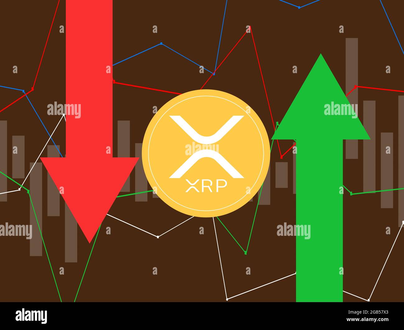 XRP ripple on multi-colored metrics and graphs on multi-colored ...