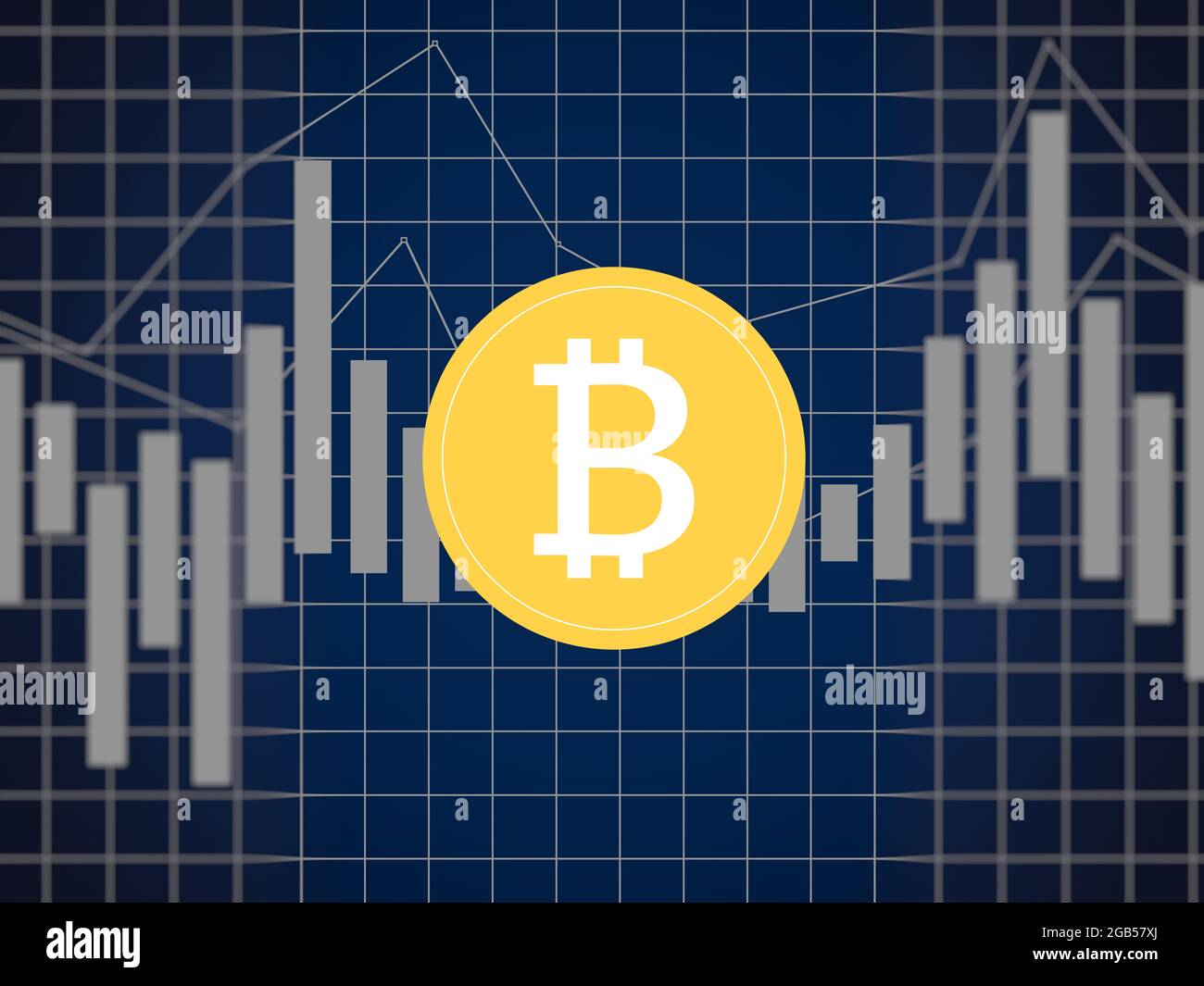 Bitcoin on multicolored metrics and charts on multicolored backgrounds ...
