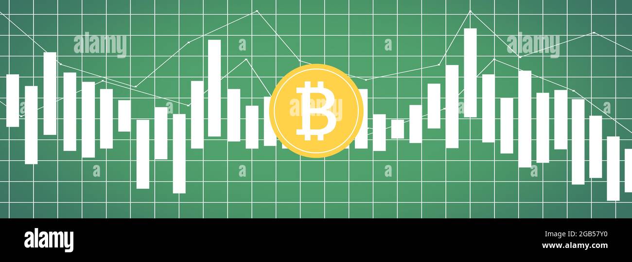 Bitcoin on multicolored metrics and charts on multicolored backgrounds ...