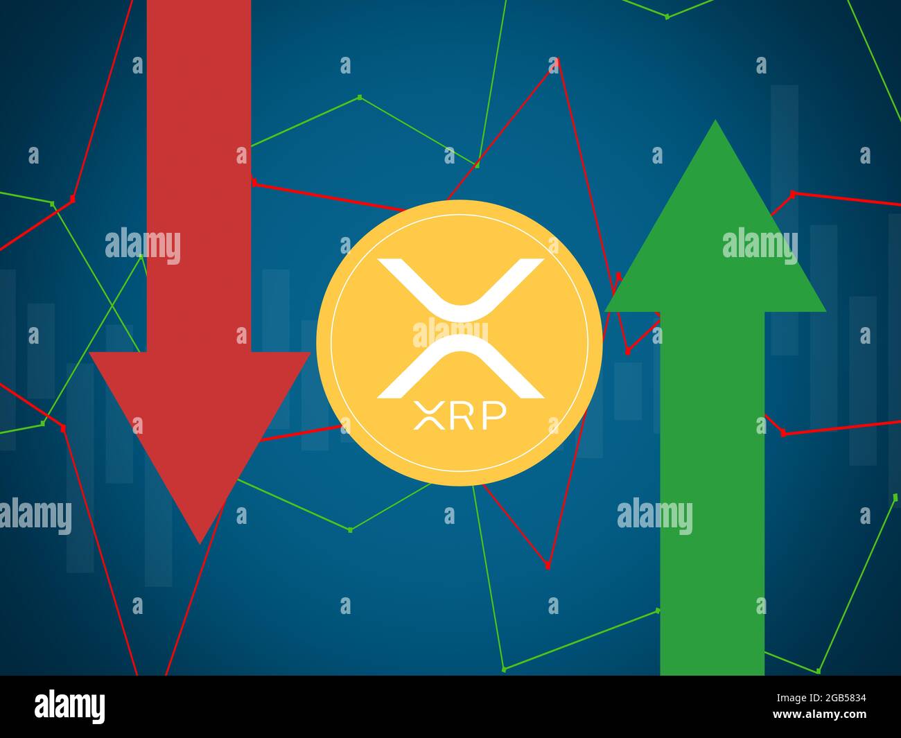 XRP ripple on multi-colored metrics and graphs on multi-colored ...