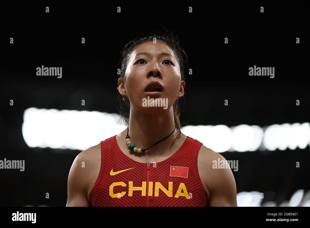 Tokyo, Japan. 2nd Aug, 2021. Xu Huiqin of China reacts during the women ...