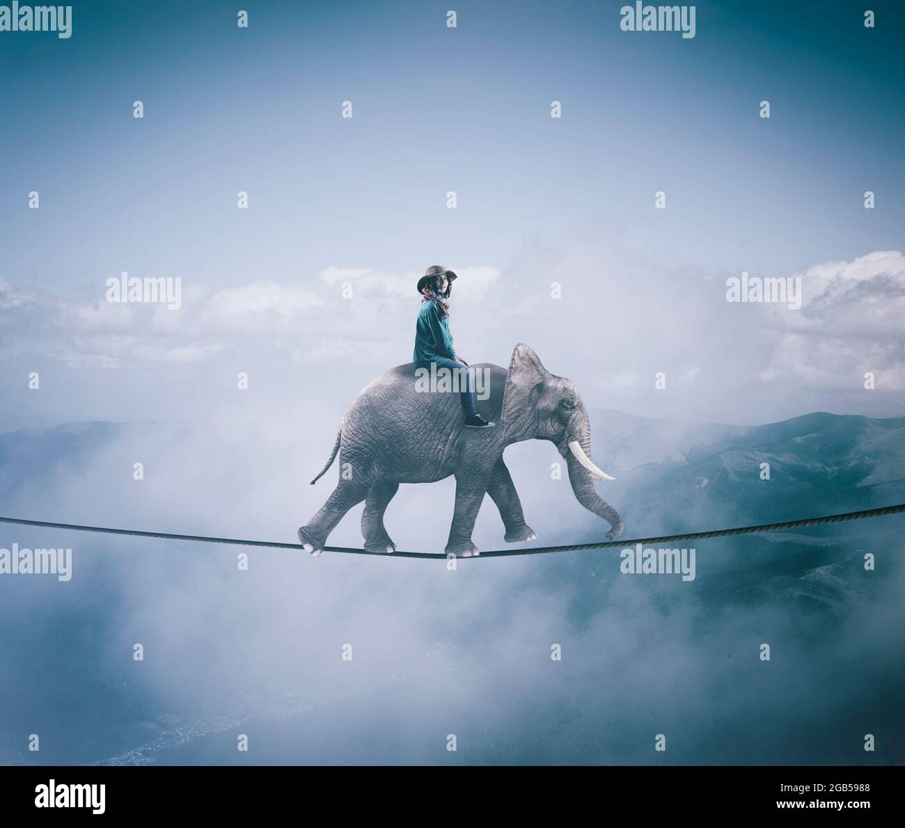 Woman riding an elephant hi-res stock photography and images - Alamy