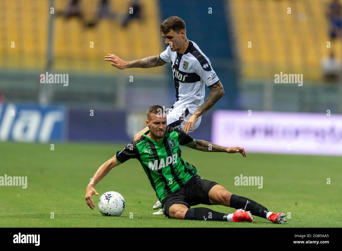 Lukas Haraslin (Sassuolo) Stanko Juric (Parma) during the Italian Friendly Match match between ...