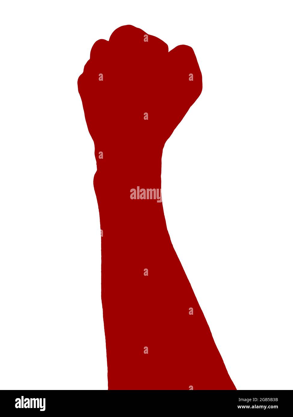 Red hand on white background, isolated, paint Stock Photo - Alamy