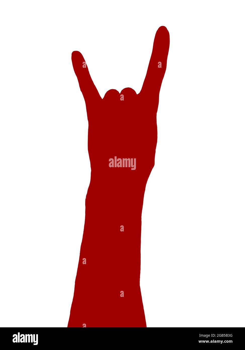 Red hand on white background, isolated, paint Stock Photo - Alamy