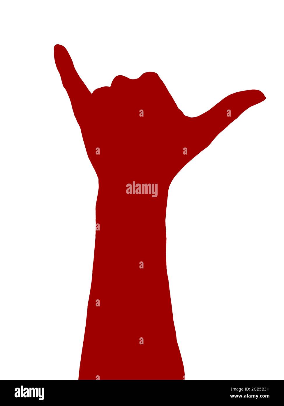 Red hand on white background, isolated, paint Stock Photo - Alamy