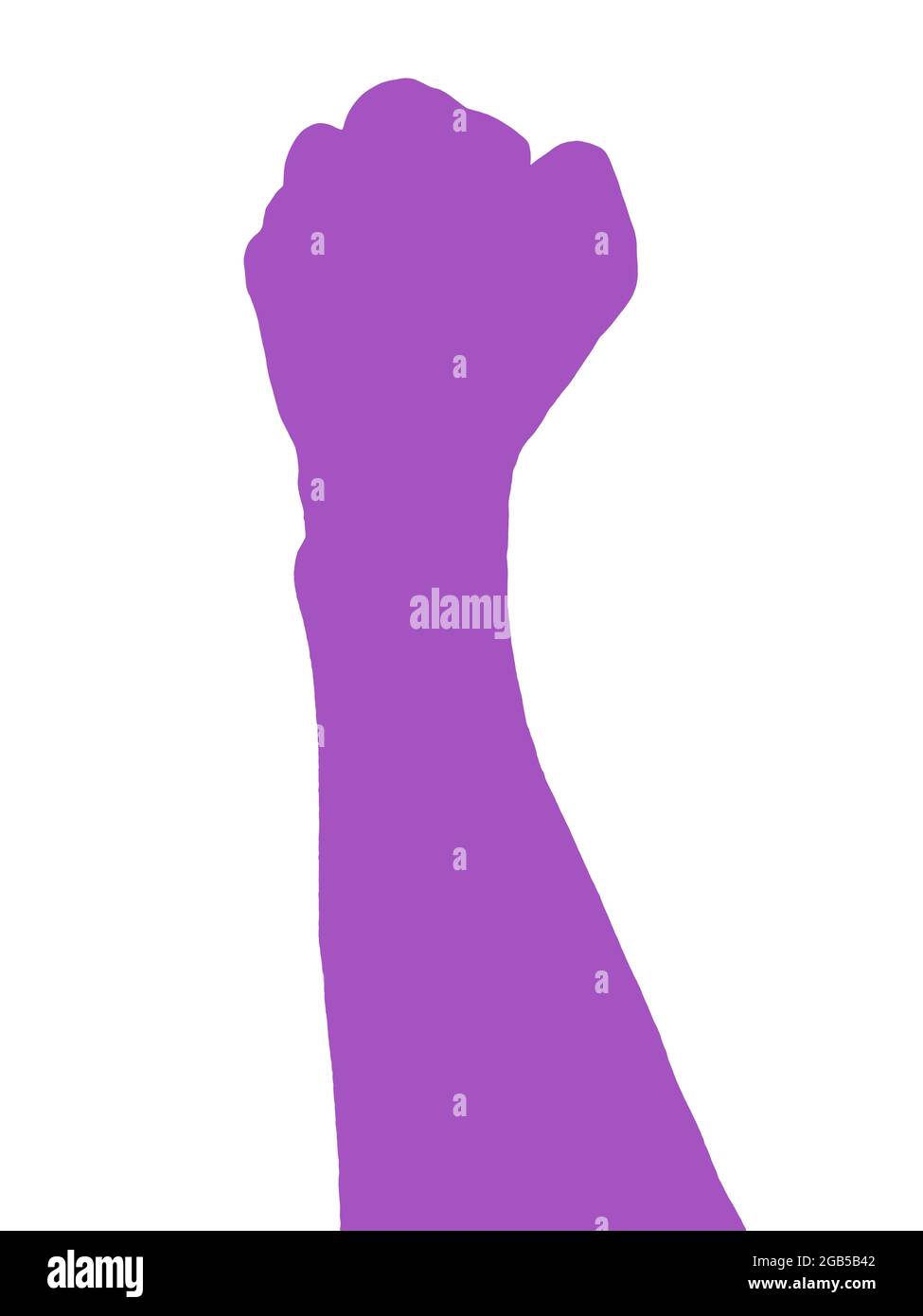 purple hand on white background, isolated, paint Stock Photo - Alamy