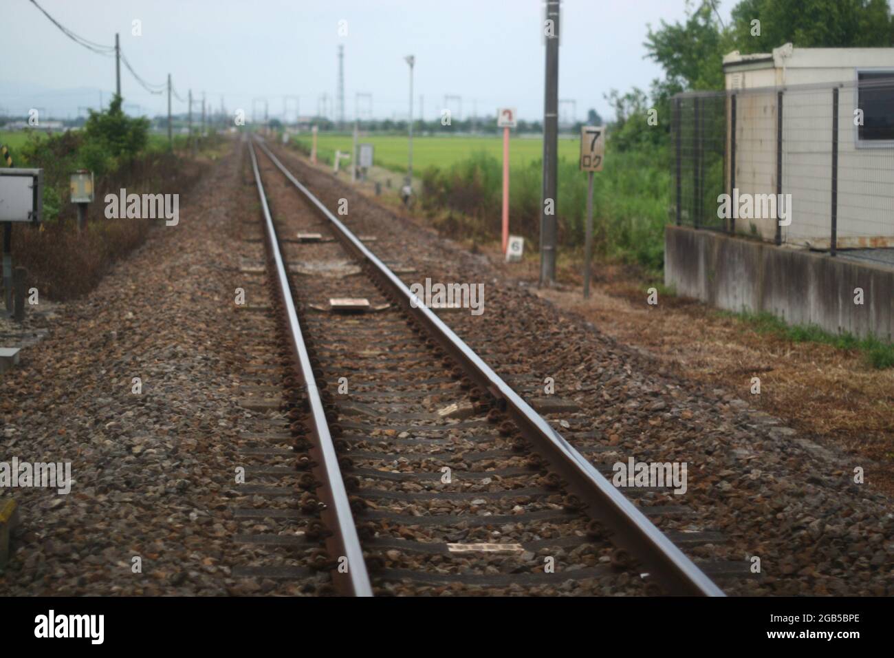 Rural Single‐Track Railroad in Japan Stock Photo - Alamy