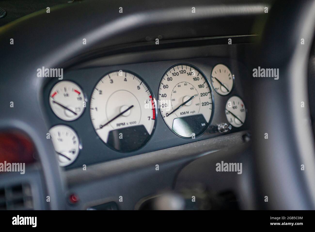 Car dashboard and speedometer and tachometer detail Stock Photo - Alamy