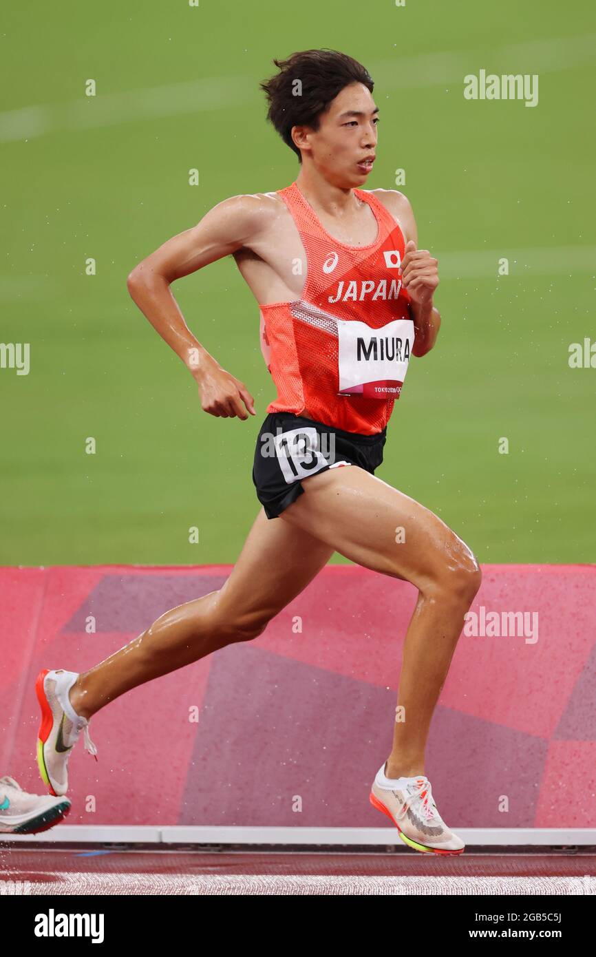 Tokyo, Japan. 2nd Aug, 2021. Ryuji Miura (JPN) Athletics : Men's 3000m ...