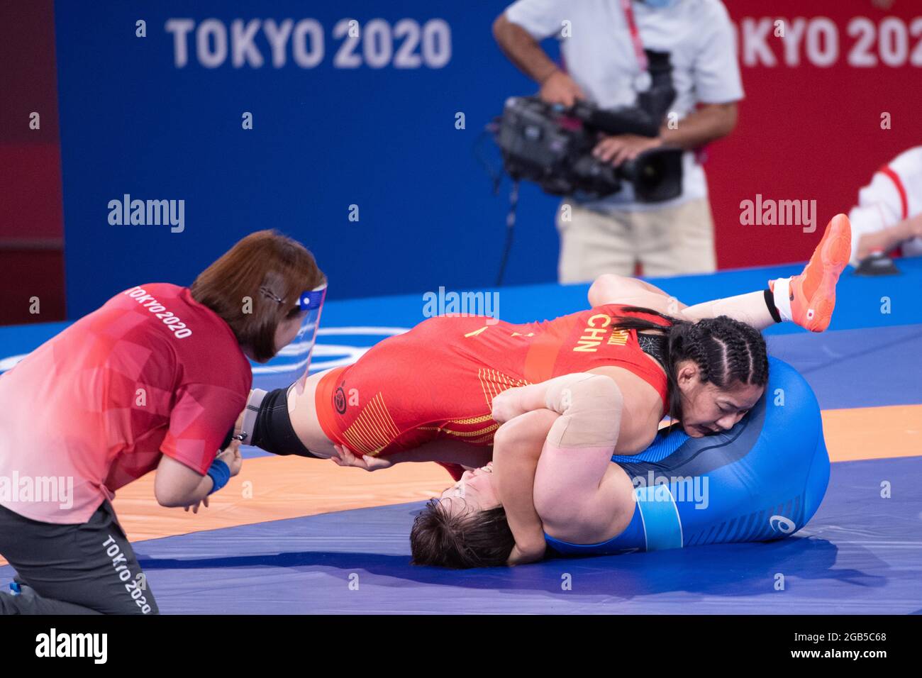 ZHOU Qian (CHN) vs MINAGAWA Hiroe (JPN) Women's Freestyle 76kg Bronze ...