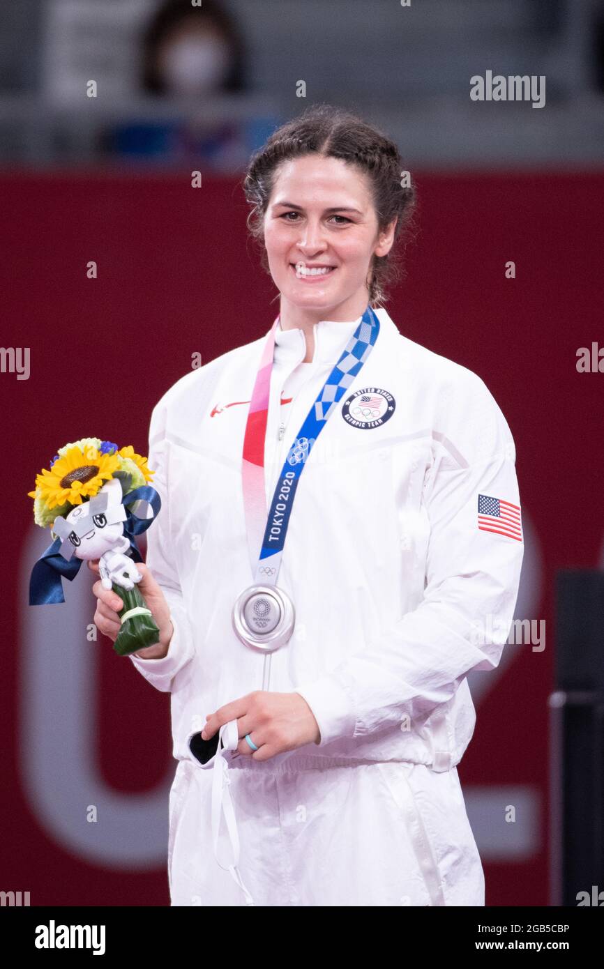 GRAY Adeline Maria (USA) Women's Freestyle 76kg silver medal, award ...