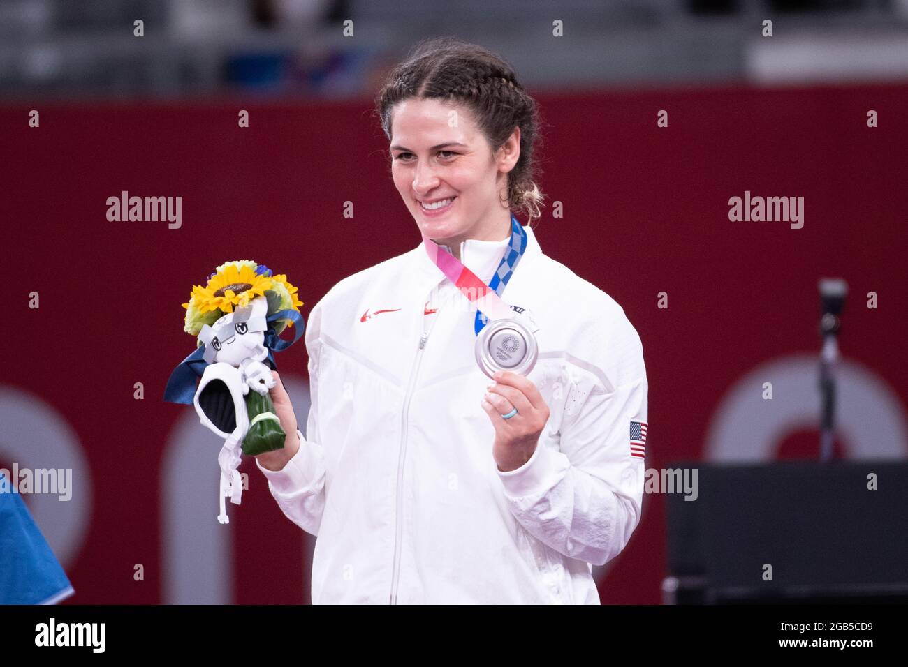 GRAY Adeline Maria (USA) Women's Freestyle 76kg silver medal, award ...