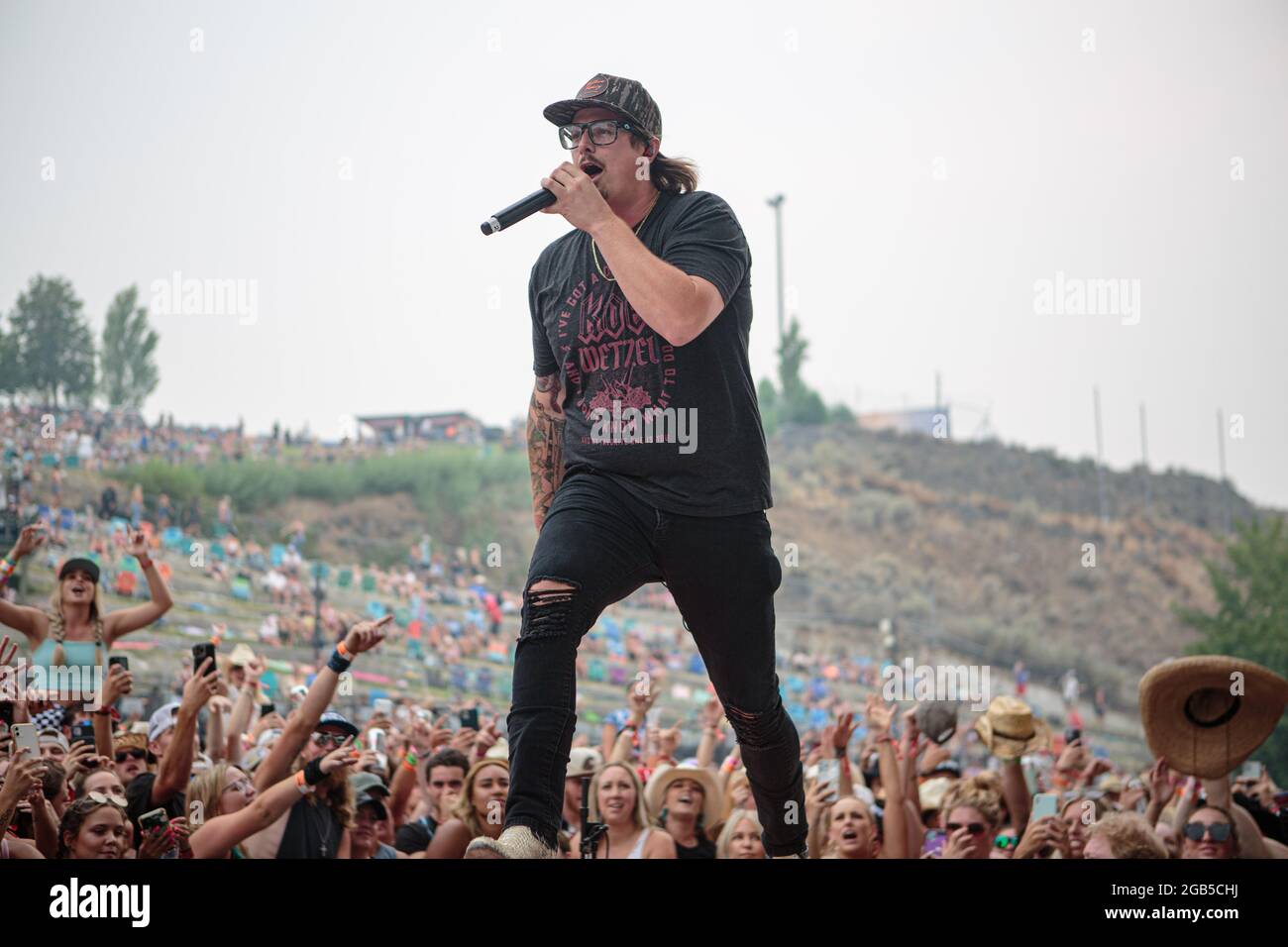 SInger Hardy performs during day three of the Watershed Music Festival ...