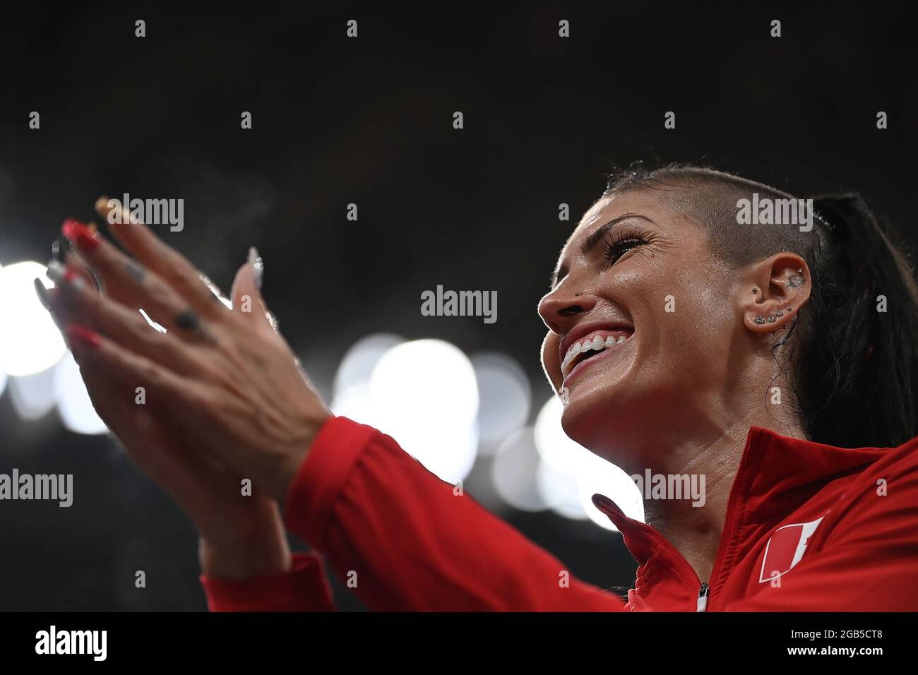 Tokyo, Japan. 2nd Aug, 2021. Anicka Newell of Canada reacts during the ...