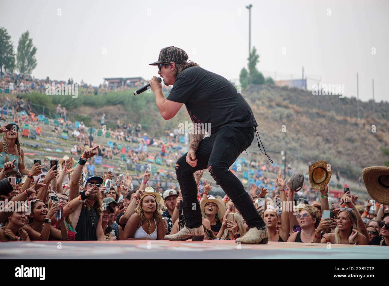SInger Hardy performs during day three of the Watershed Music Festival ...