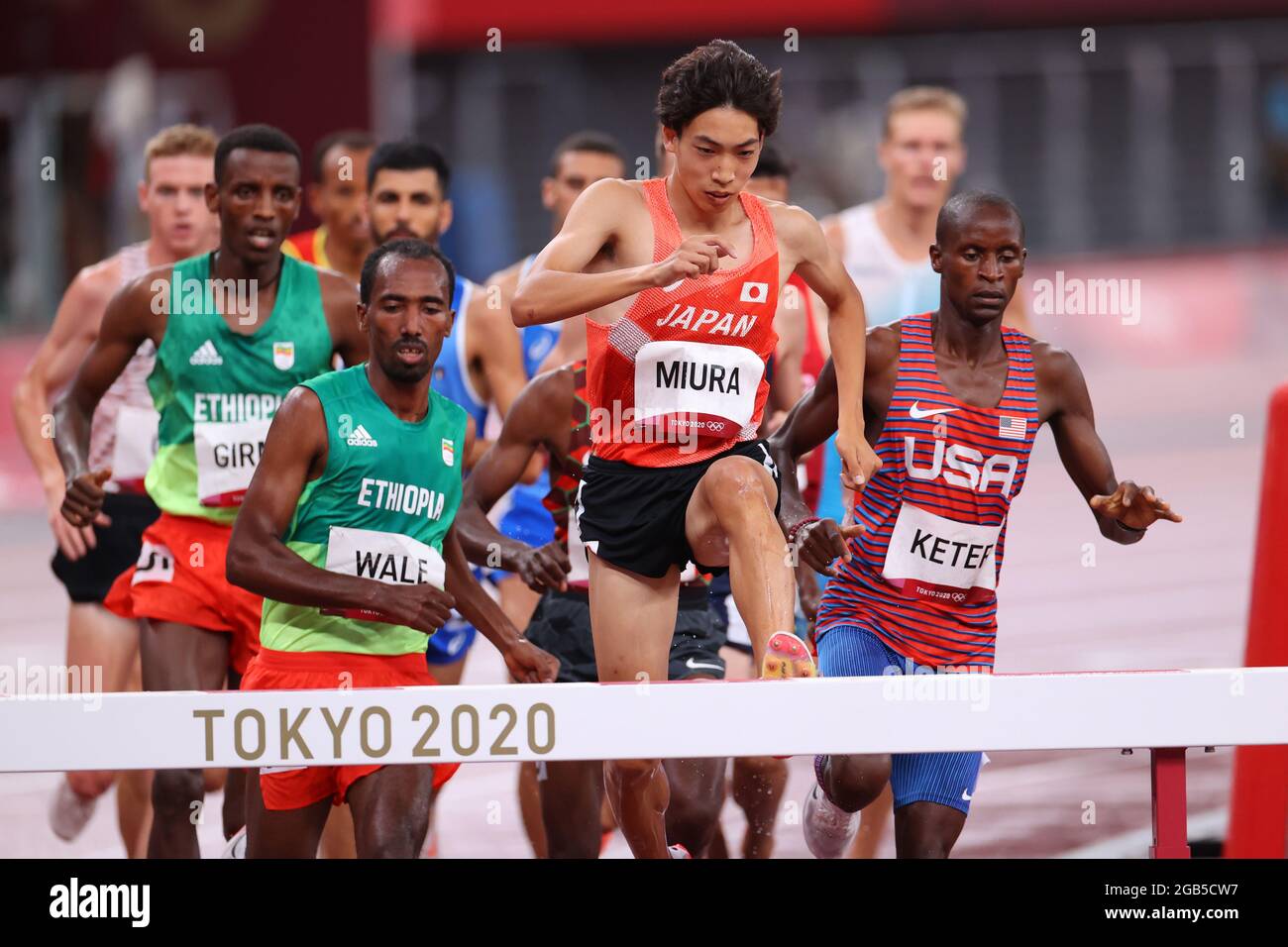 Tokyo, Japan. 2nd Aug, 2021. Ryuji Miura (JPN) Athletics : Men's 3000m Steeplechase Final during ...