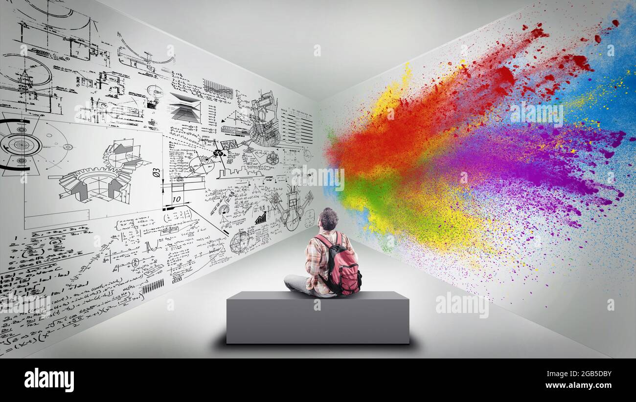 Half brain white hi-res stock photography and images - Alamy