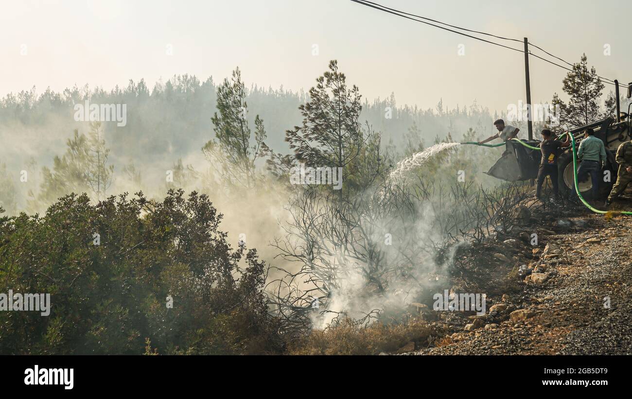 Turkey. August 1st 2021: Massive wildfires across Turkey have been ...