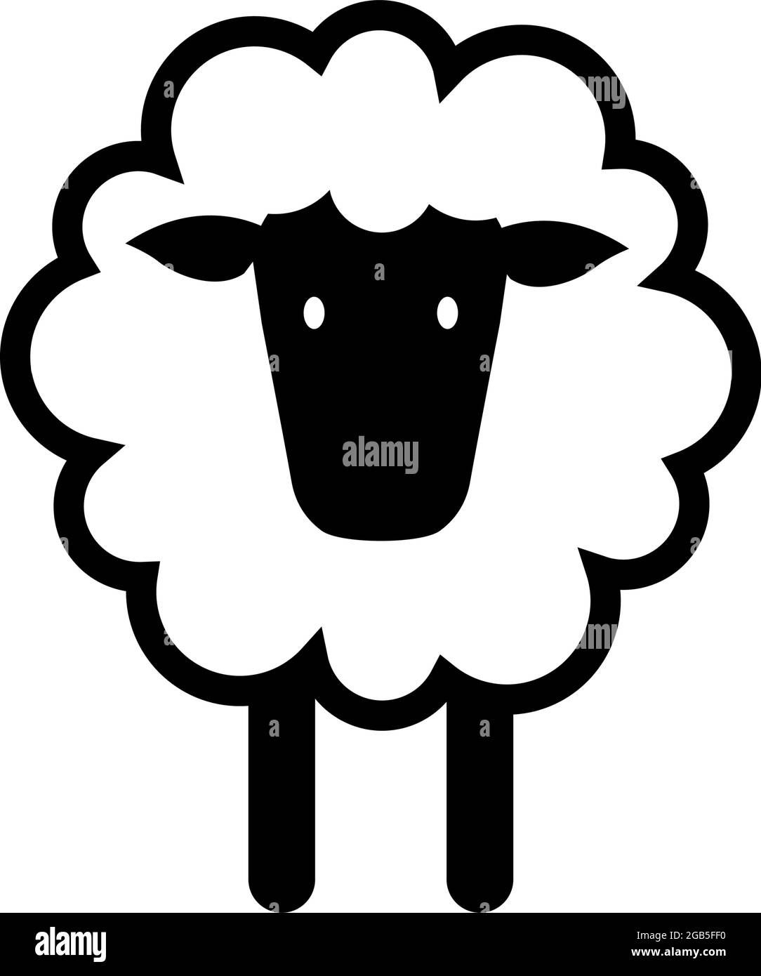 Vector image sheep silhouette standing Cut Out Stock Images & Pictures ...