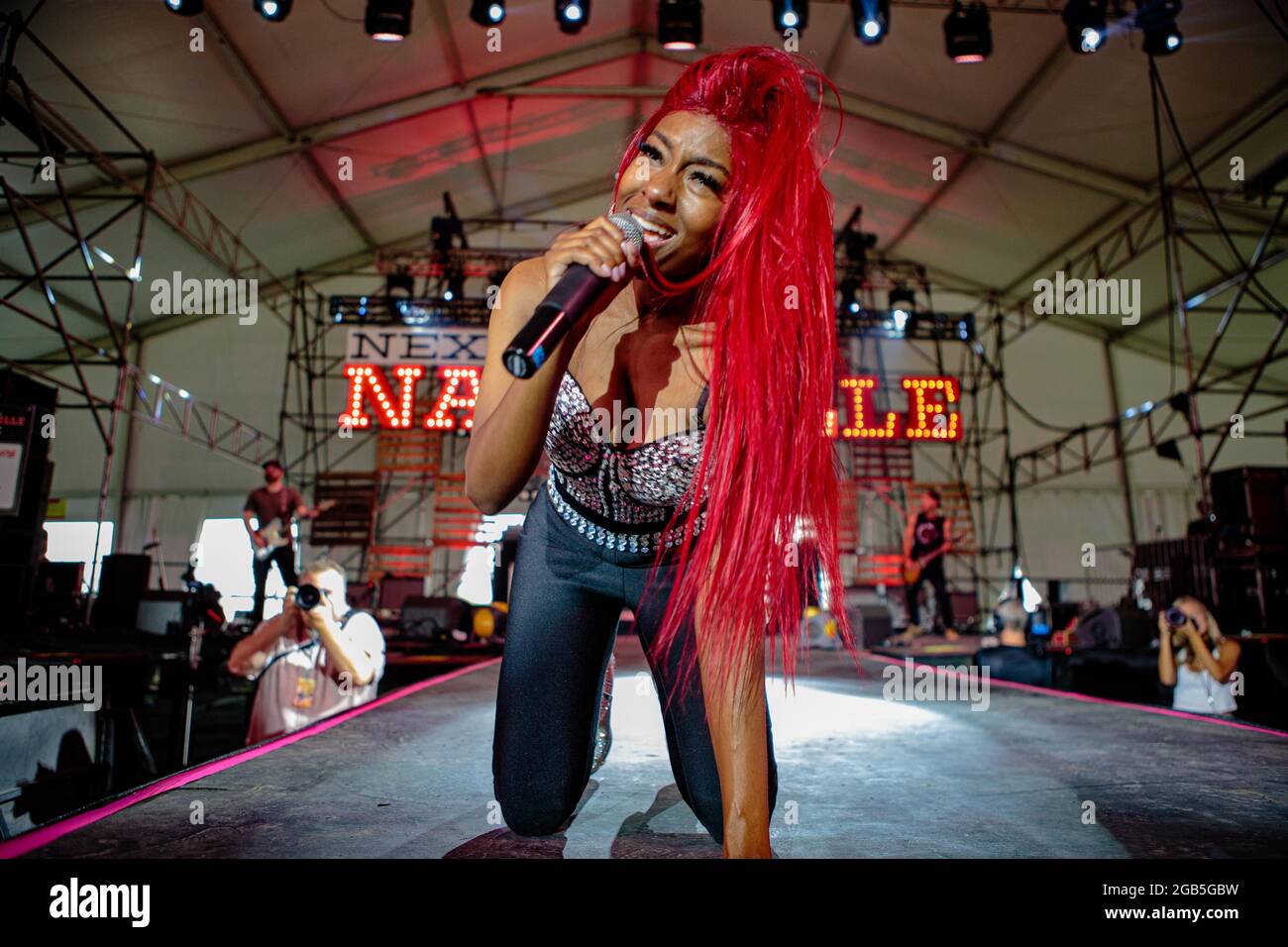 Washington, USA. August 1st 2021: Singer Reyna Roberts performs on the ...