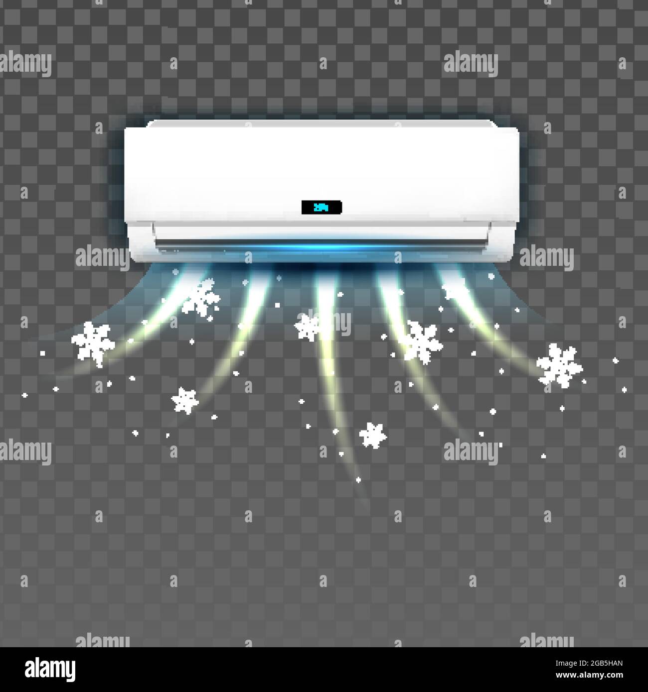 Air Condition System Blowing With Cold Vector Stock Vector Image & Art ...