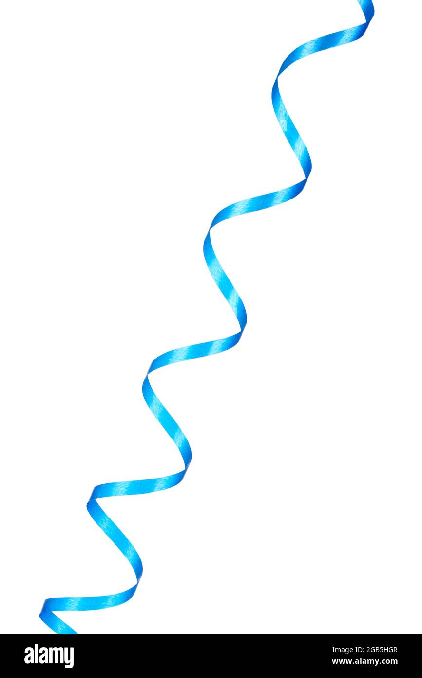 beautiful blue streamer isolated on white Stock Photo - Alamy