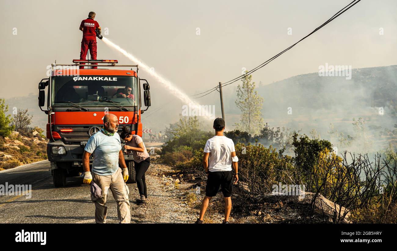 Turkey. August 1st 2021: Massive wildfires across Turkey have been ...