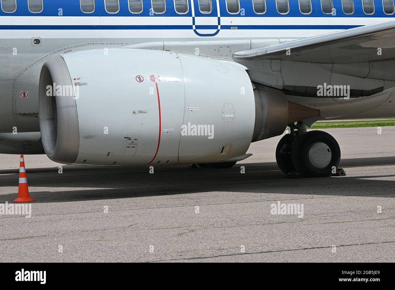 Airplane turbine close-up. Aviation engine Stock Photo - Alamy