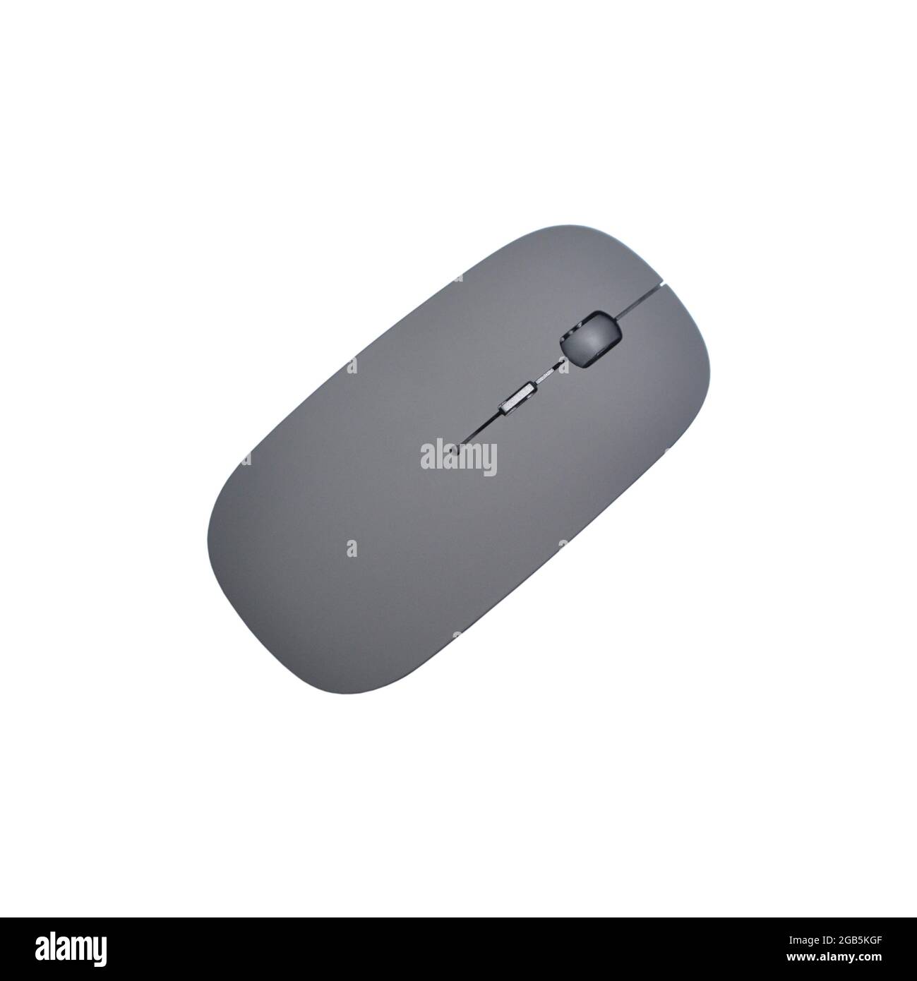 Wireless computer mouse, black color, isolated on white background ...