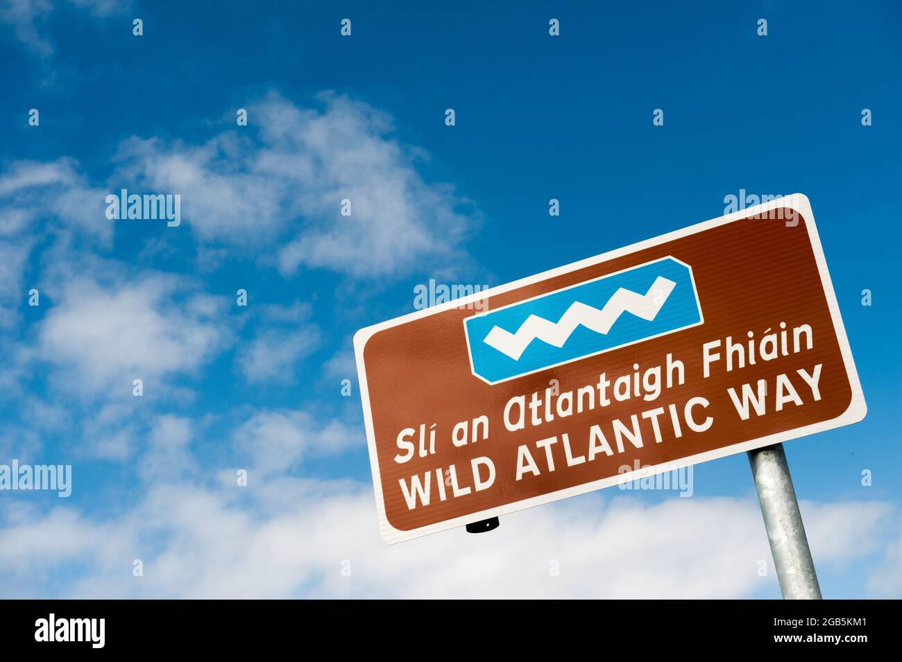 WIld Atlantic Way Road Sign, Ireland Stock Photo - Alamy