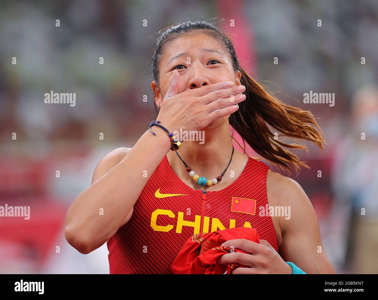Tokyo, Japan. 2nd Aug, 2021. Xu Huiqin of China reacts during the women ...