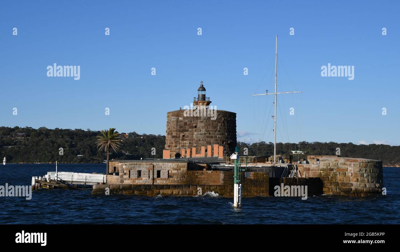 SYDNEY, AUSTRALIA - Sep 26, 2020: The Fort Denison in Sydney Harbour ...