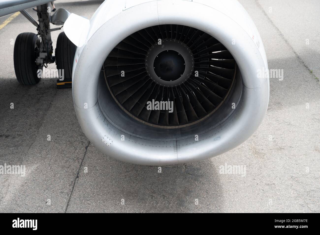 Airplane turbine close-up. Aviation engine Stock Photo - Alamy
