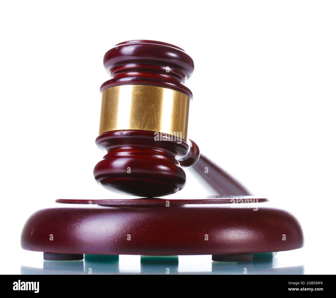 wooden gavel isolated on white Stock Photo - Alamy