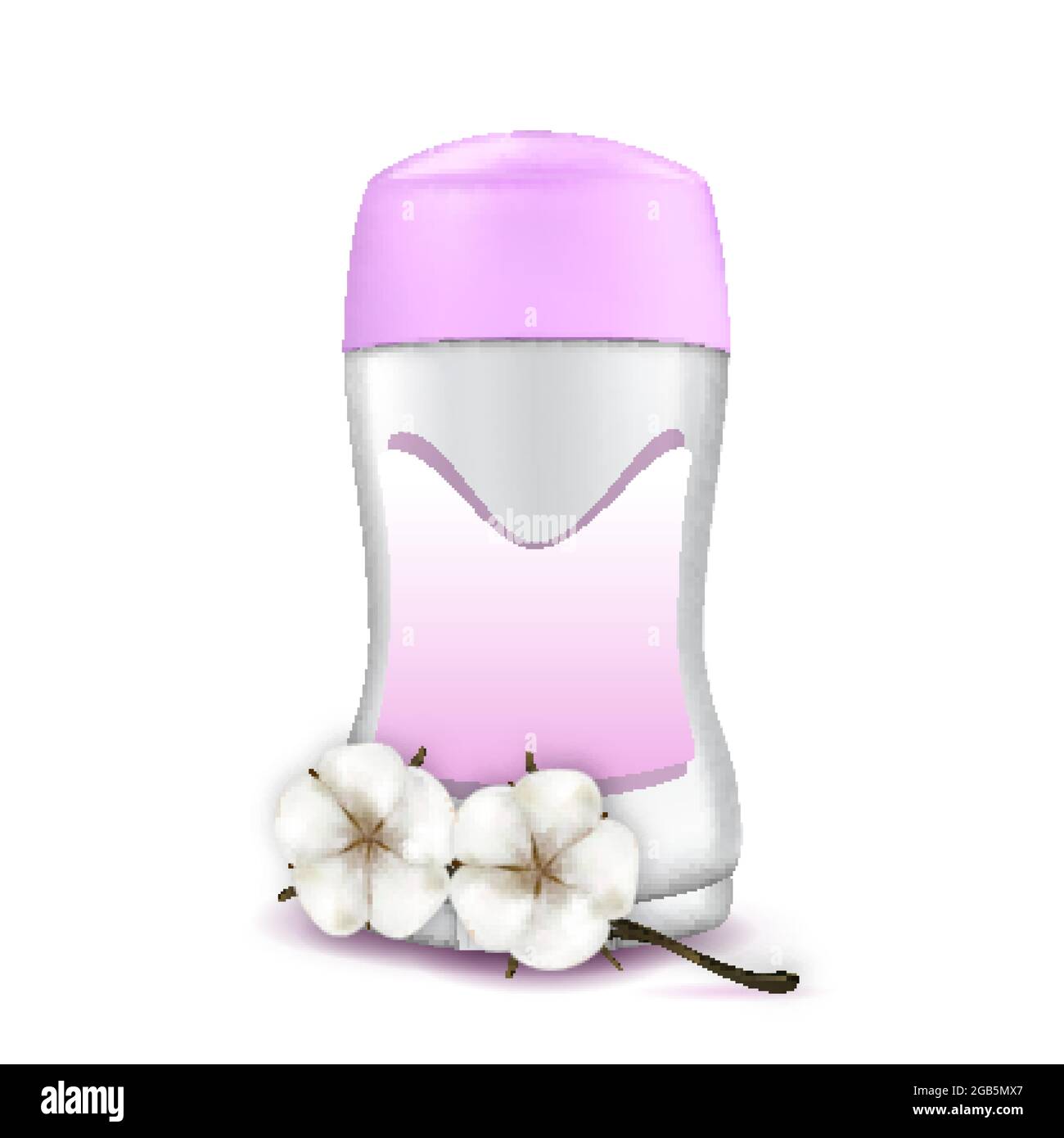 Deodorant Blank Package And Aromatic Flower Vector Stock Vector Image ...