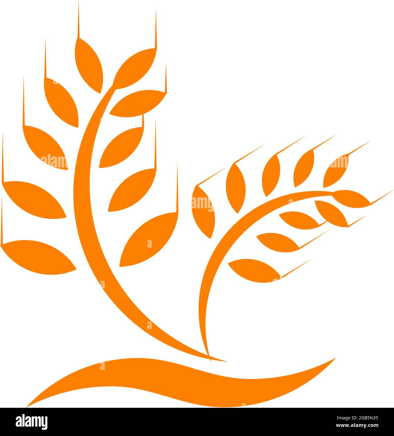 Wheat plant logo design vector template Stock Vector Image & Art - Alamy