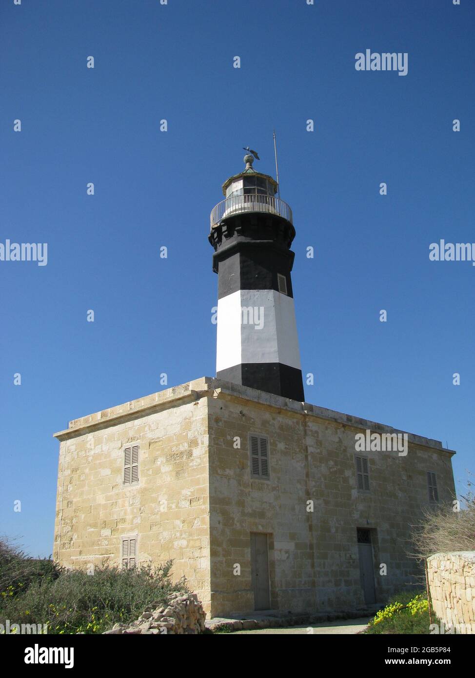 DELIMARA MARSAXLOKK, MALTA - Feb 07, 2011: A historic lighthouse at ...